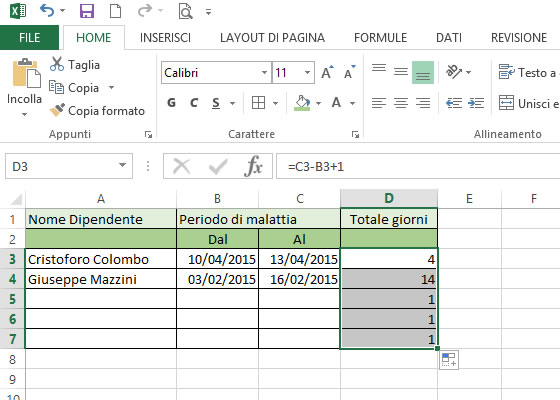 I calcoli con le date, Corso Completo su Office EXCEL, CORSI completi ...